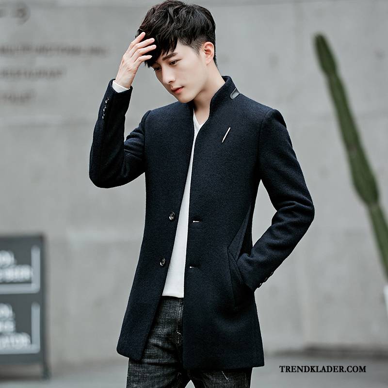 Överrock Herr Vinter Slim Fit Vinterkläder Ullrock Kappor Rockar ...