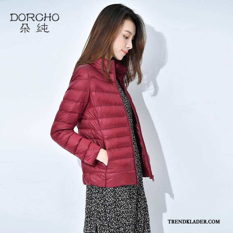 Dunjacka Dam Lätt Och Tunt Ny Mode Tunn Ren Stor Röd Billig