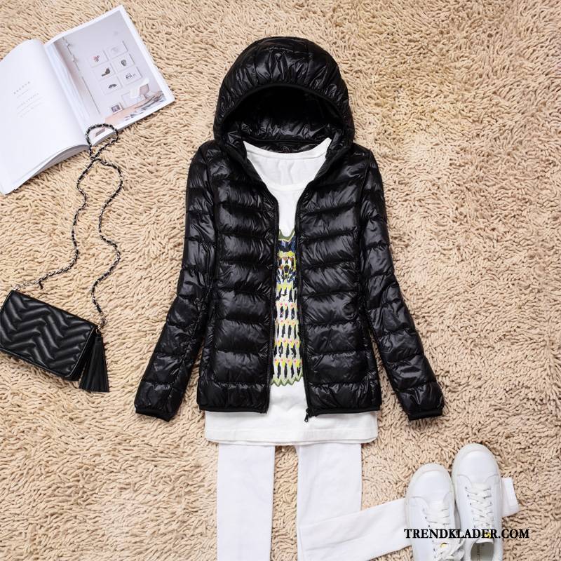 Dunjacka Dam Stora Storlekar Slim Fit Ny Tunn 2018 Lätta Purpur Rabatt