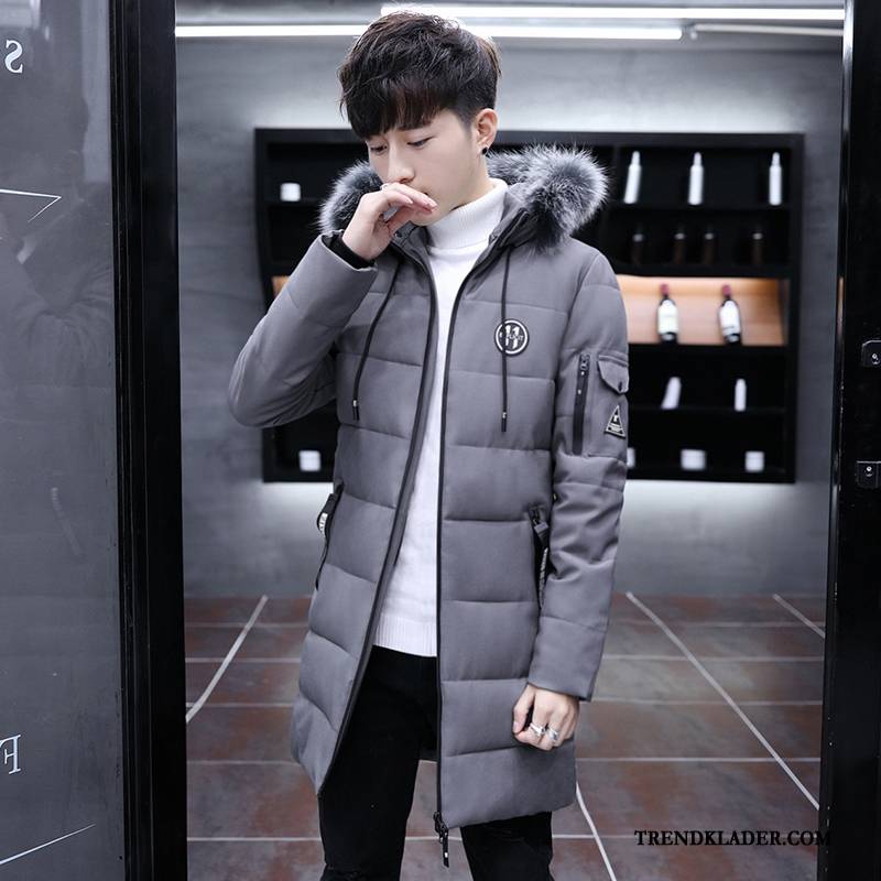 Dunjacka Herr Bomull Jacka Vinter Ny Personlighet Kappor Rockar Slim ...