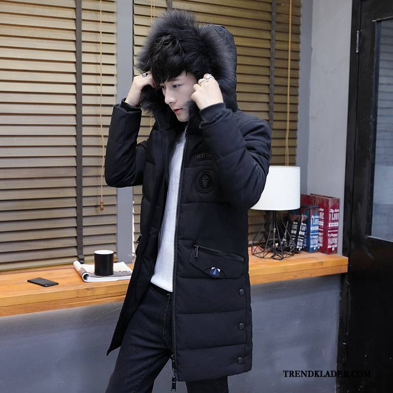 Dunjacka Herr Bomull Jacka Vinter Ny Personlighet Kappor Rockar Slim ...