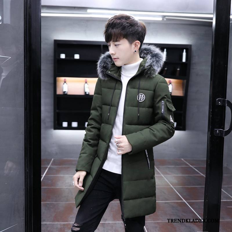 Dunjacka Herr Bomull Jacka Vinter Ny Personlighet Kappor Rockar Slim ...