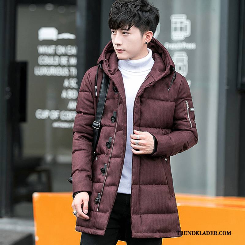 Dunjacka Herr Bomull Jacka Vinter Ny Personlighet Kappor Rockar Slim ...