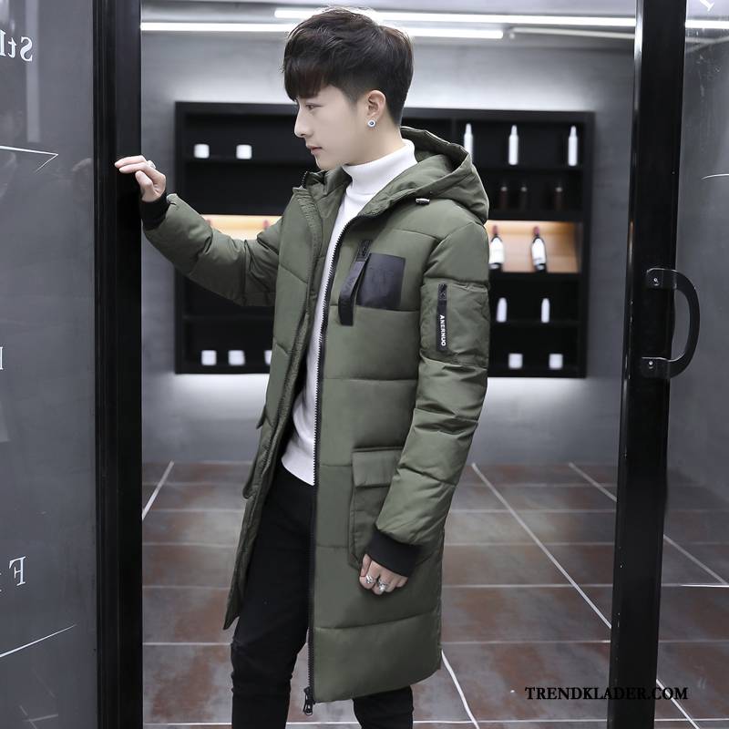 Dunjacka Herr Bomull Jacka Vinter Ny Personlighet Kappor Rockar Slim ...