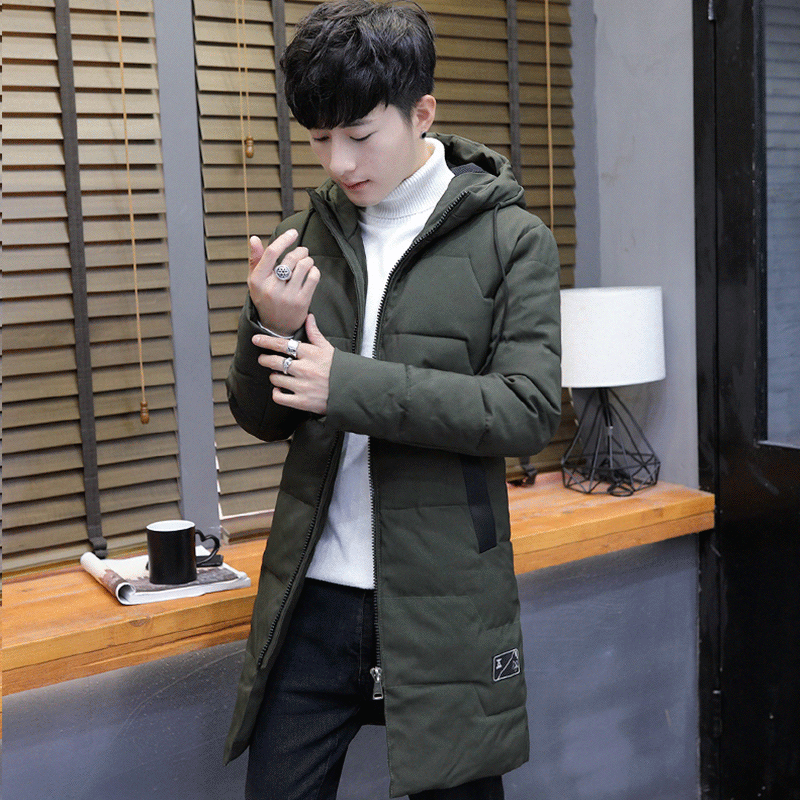 Dunjacka Herr Bomull Jacka Vinter Ny Personlighet Kappor Rockar Slim ...