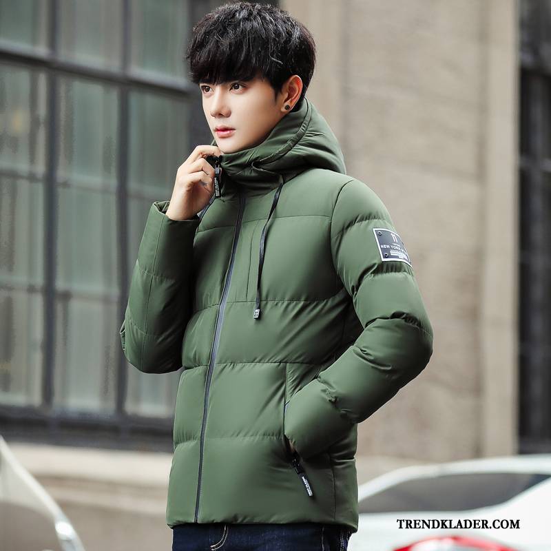 Dunjacka Herr Vinter Tjock Kashmir Kappor Rockar Slim Fit Bomullskläder ...