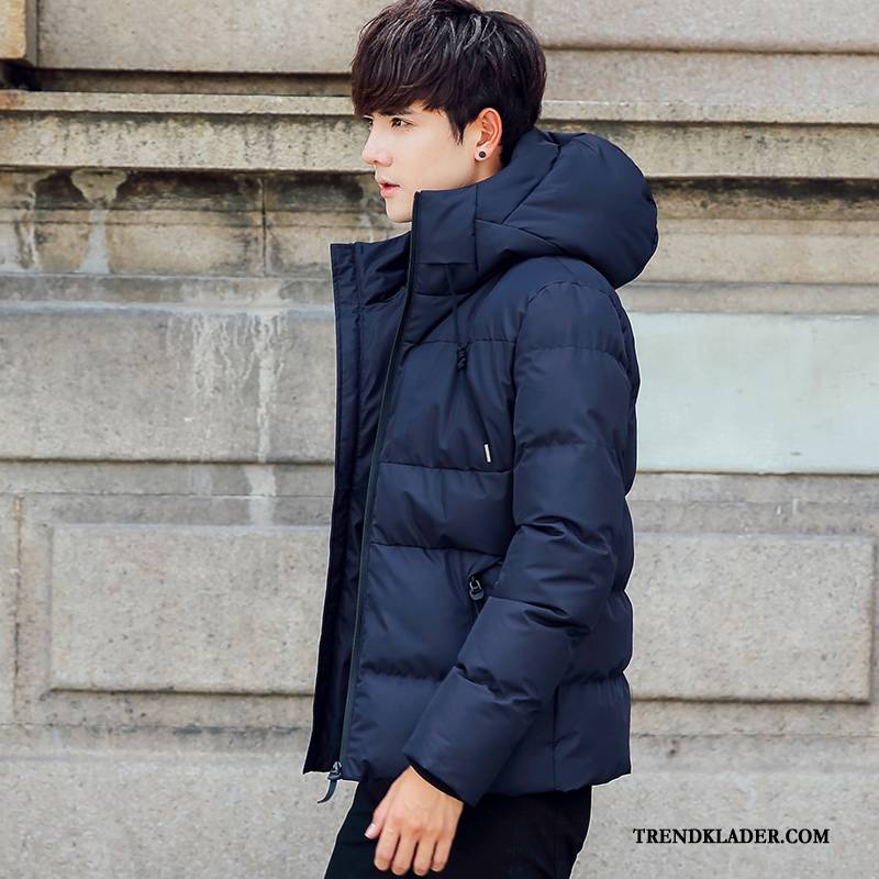 Dunjacka Herr Vinter Tjock Kashmir Kappor Rockar Slim Fit Bomullskläder ...