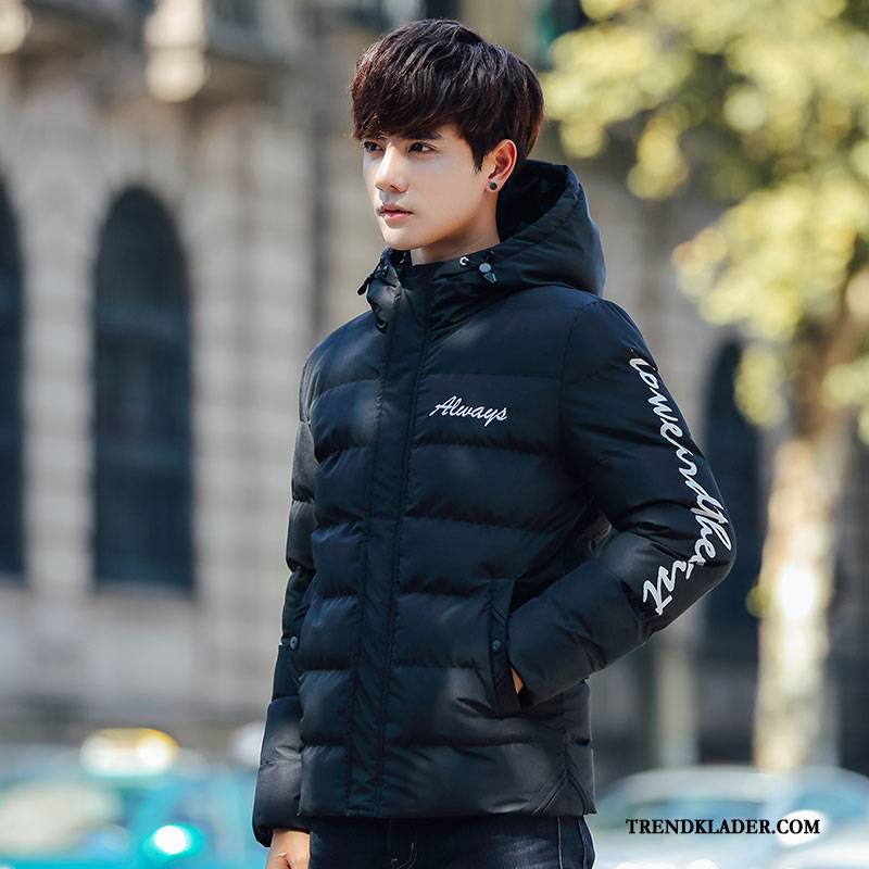 Dunjacka Herr Vinter Tjock Kashmir Kappor Rockar Slim Fit Bomullskläder ...