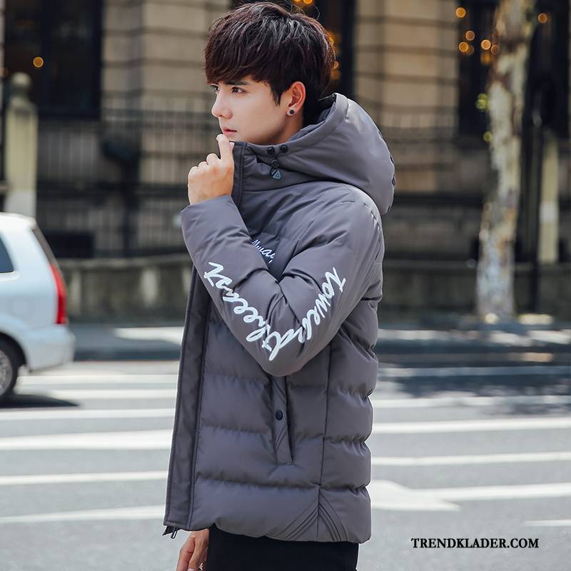 Dunjacka Herr Vinter Tjock Kashmir Kappor Rockar Slim Fit Bomullskläder ...