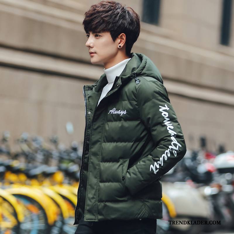 Dunjacka Herr Vinter Tjock Kashmir Kappor Rockar Slim Fit Bomullskläder ...