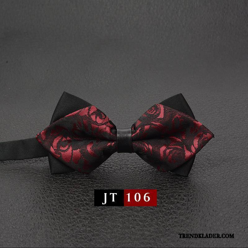 Fluga Herr Dam Groomsmen Brudgum Äktenskap British Purpur Röd Svart Billig