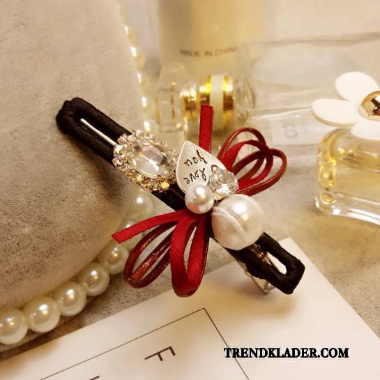 Hårnålar Dam Accessoar Fluga Lugg Hår Klipp Kristall Elegant Vinröd Rea