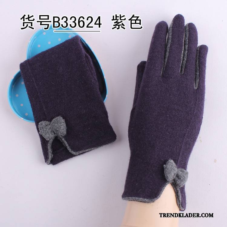 Handskar Dam Köra Bil Fluga Ull Vinter Höst Kaschmir Blandade Färger ...