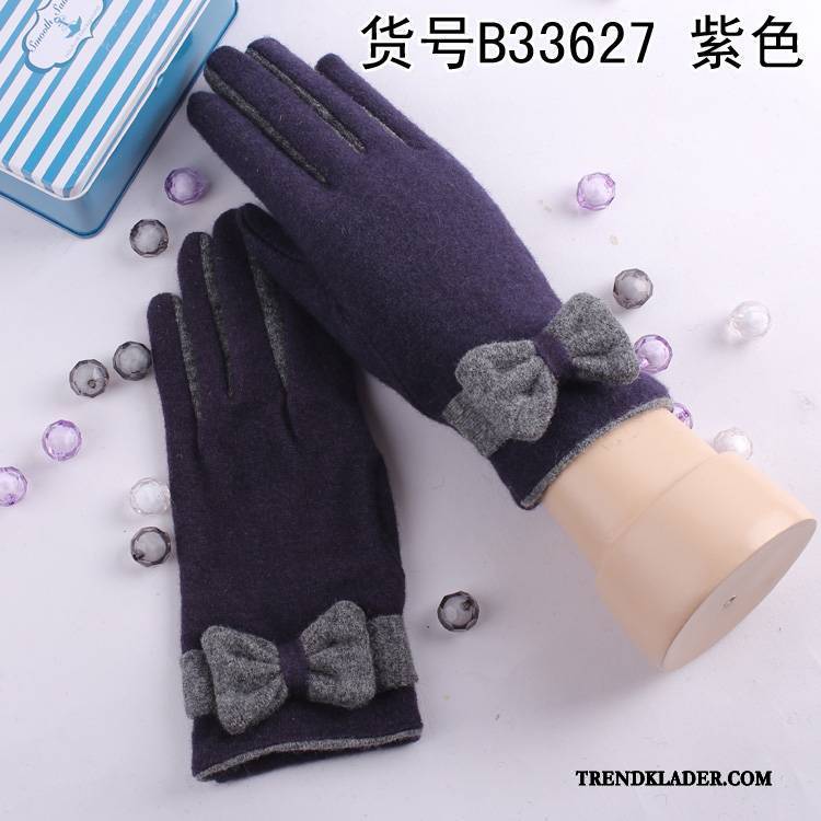 Handskar Dam Köra Bil Fluga Ull Vinter Höst Kaschmir Blandade Färger ...