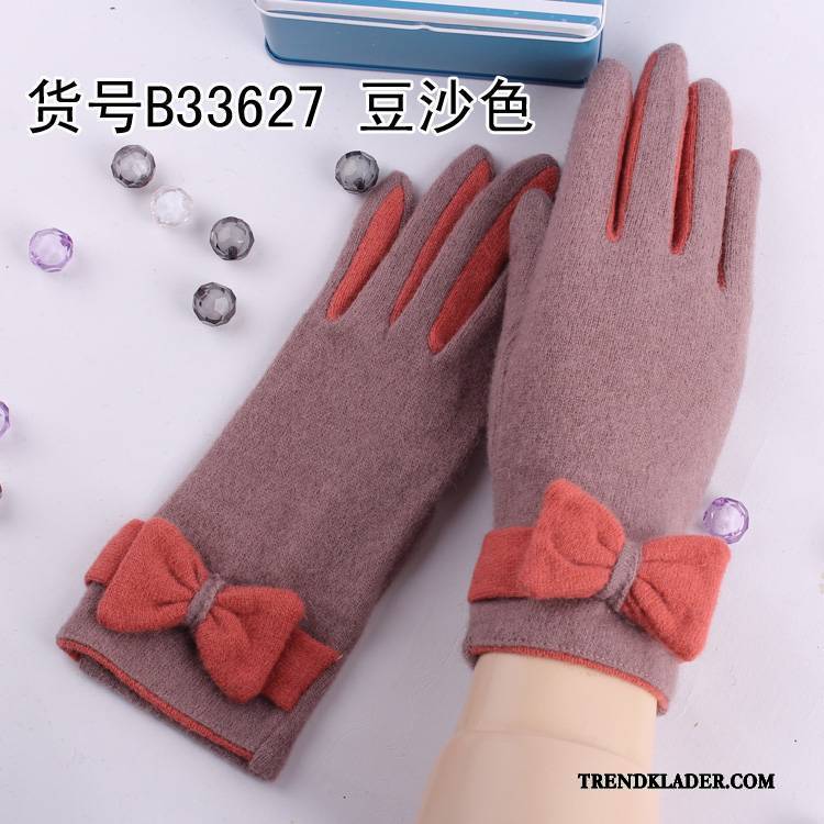 Handskar Dam Köra Bil Fluga Ull Vinter Höst Kaschmir Blandade Färger ...