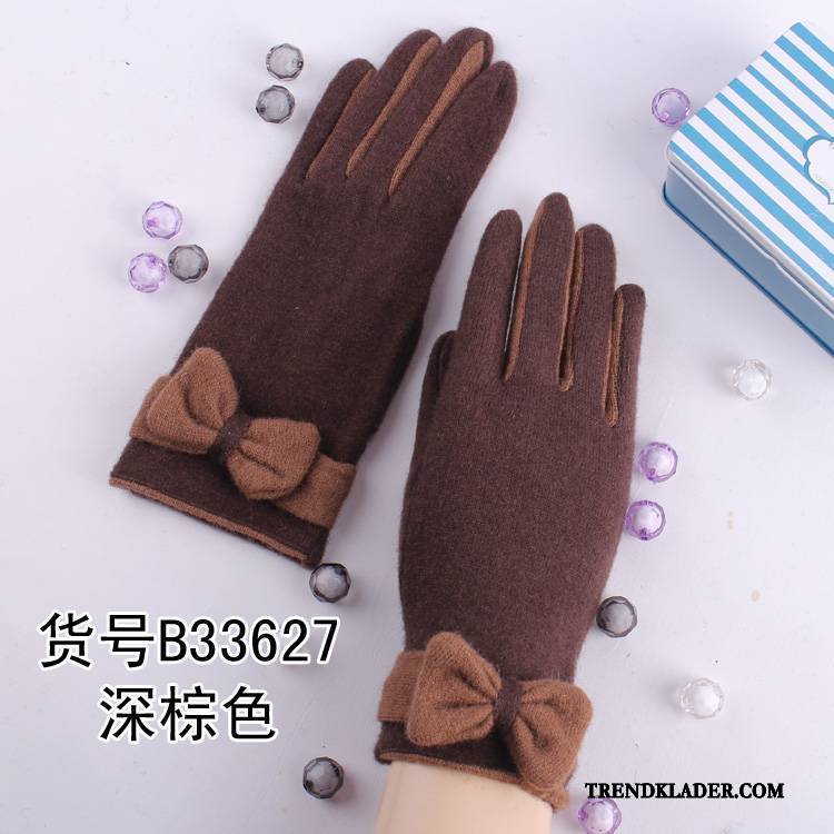 Handskar Dam Köra Bil Fluga Ull Vinter Höst Kaschmir Blandade Färger ...