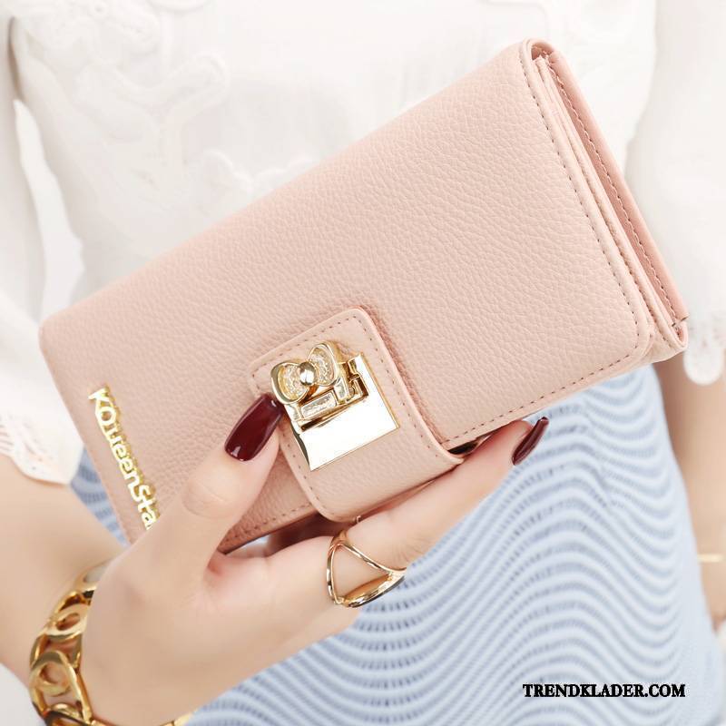 Plånbok Dam Sedelklämma Fluga Spänne Kyla Lång Sektion Liten Himmelsblå Rea