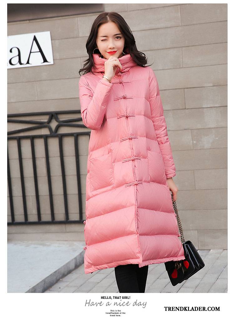 Dunjacka Dam Lösa Tjock 2018 Ny Retro Etniska Rosa Röd Billigt