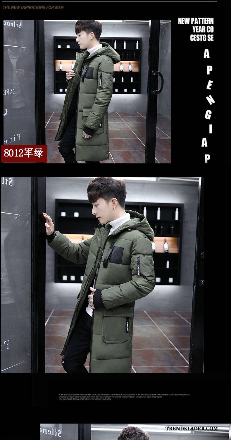 Dunjacka Herr Bomull Jacka Vinter Ny Personlighet Kappor Rockar Slim ...