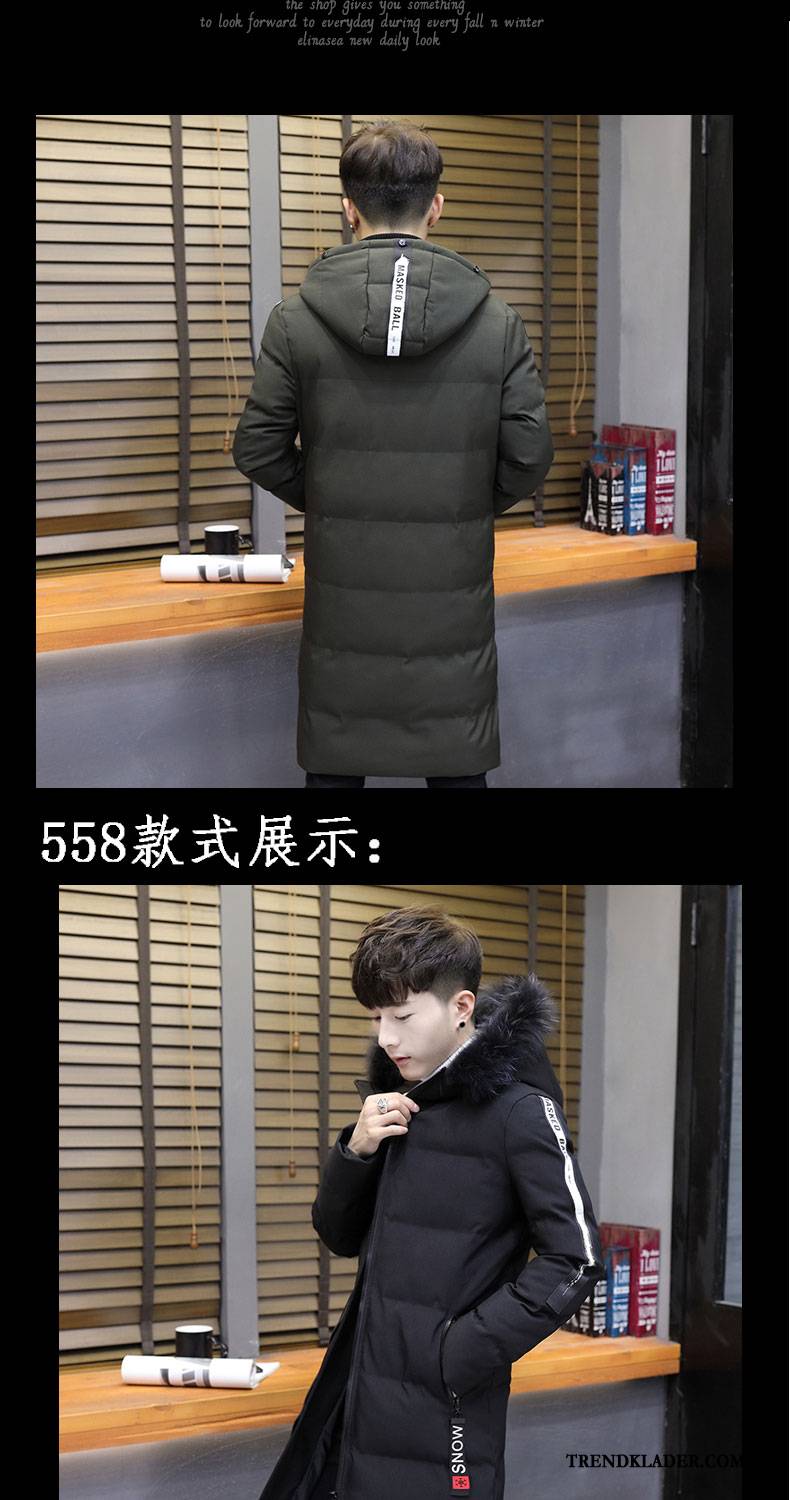 Dunjacka Herr Bomull Jacka Vinter Ny Personlighet Kappor Rockar Slim ...