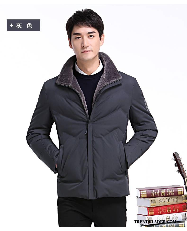 Dunjacka Herr Tjock Vinter Hålla Sig Varm Vinterkläder Business Kort ...
