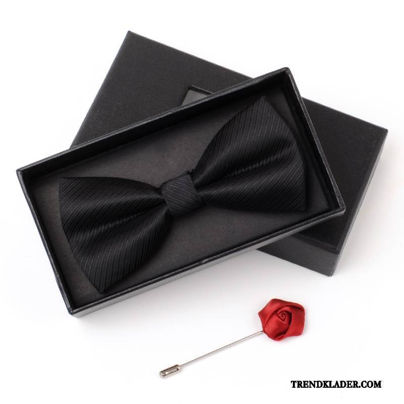 Fluga Herr Ny Klänning Äktenskap Dam British Groomsmen Röd Svart Billigt