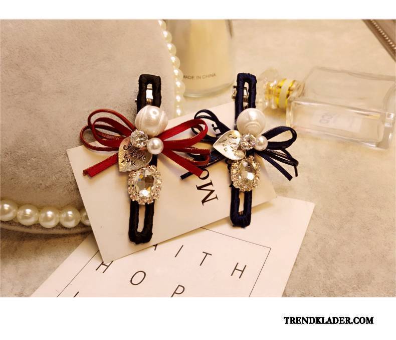 Hårnålar Dam Accessoar Fluga Lugg Hår Klipp Kristall Elegant Vinröd Rea