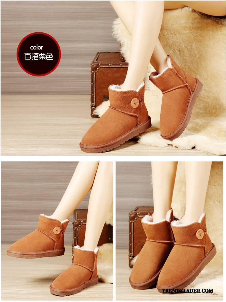 Snörstövletter Dam Skor Tjock Het Vinter Stövlar Student Grå Köpa