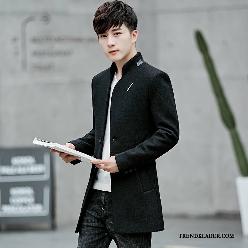 Överrock Herr Vinter Slim Fit Vinterkläder Ullrock Kappor Rockar ...