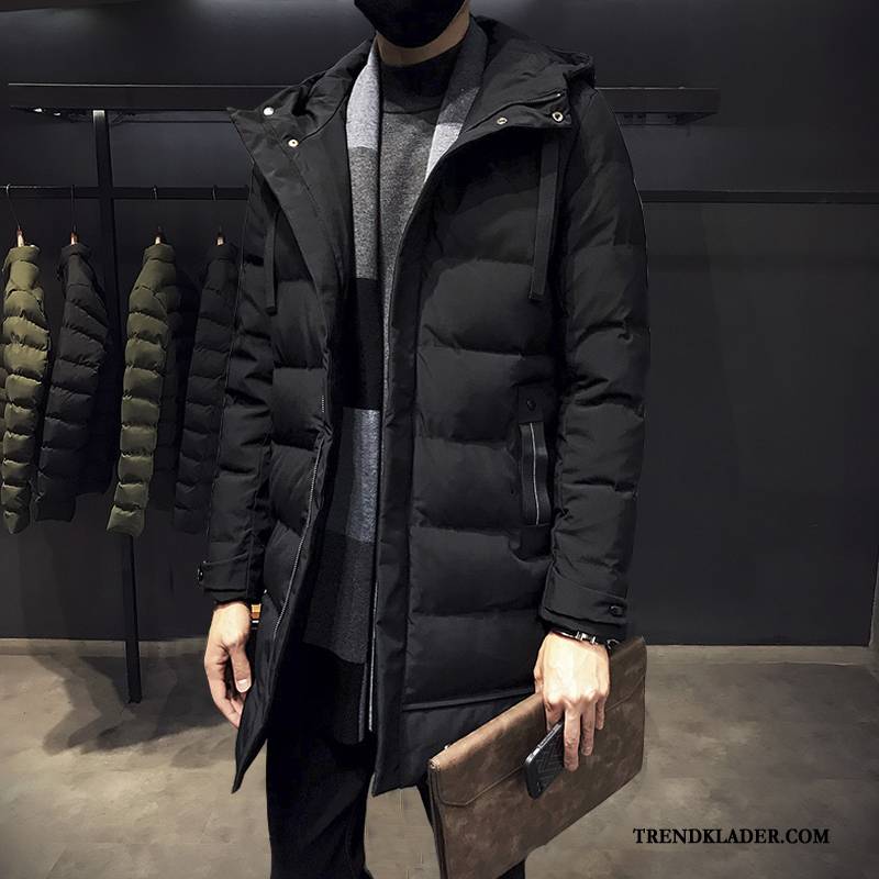 Dunjacka Herr Vinter Tjock Kashmir Kappor Rockar Slim Fit Bomullskläder ...