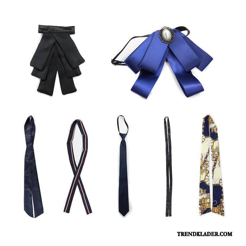 Fluga Dam Slips Halsband Blomma Skjorta British Dekoration Liten Blå Rea