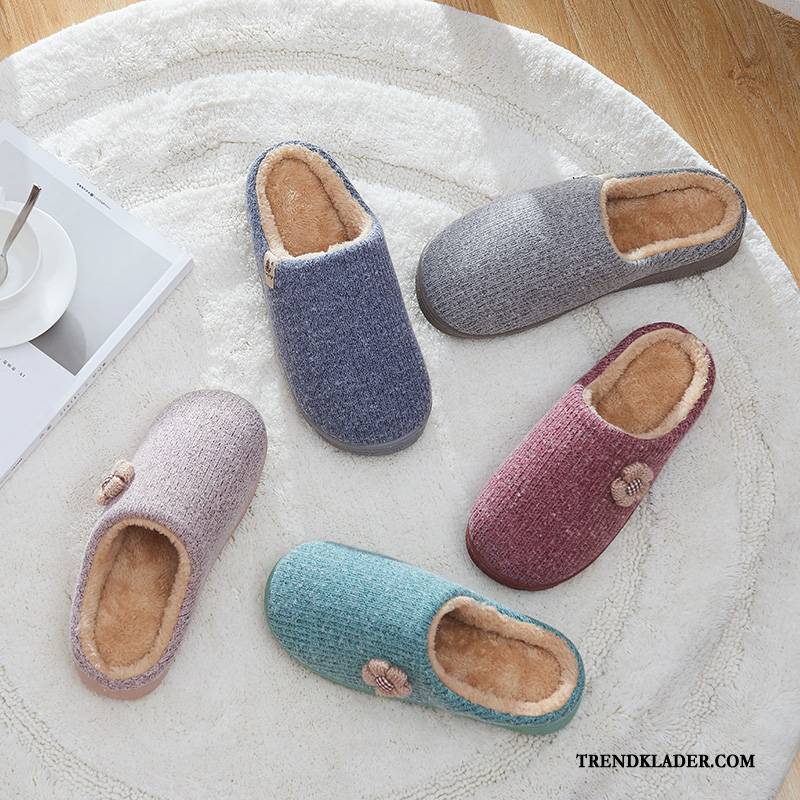 Tofflor Dam Herr Tecknat Sommar Mjuka Inom Glidskydds Röd Butik